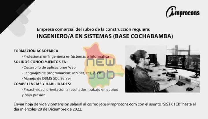 INGENIERO/A EN SISTEMAS | Trabajando Bolivia
