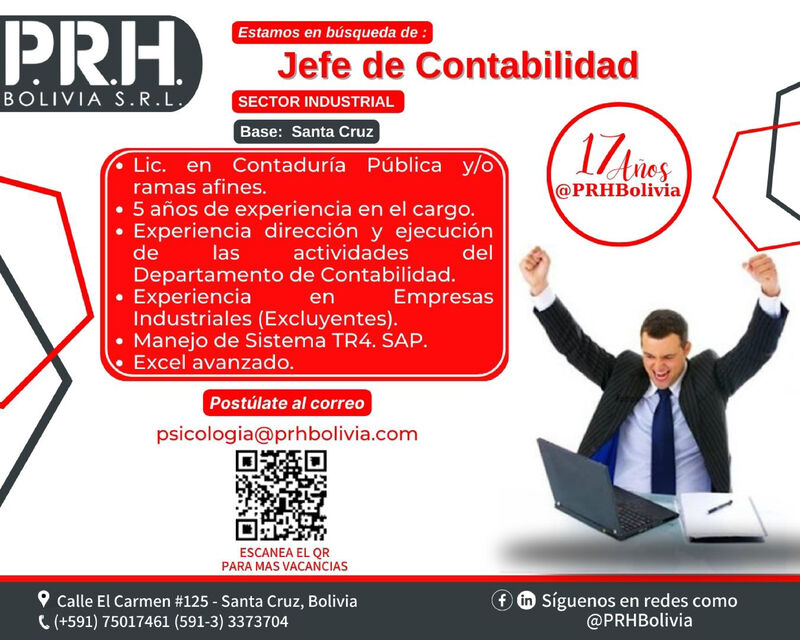 JEFE DE CONTABILIDAD | Trabajando Bolivia