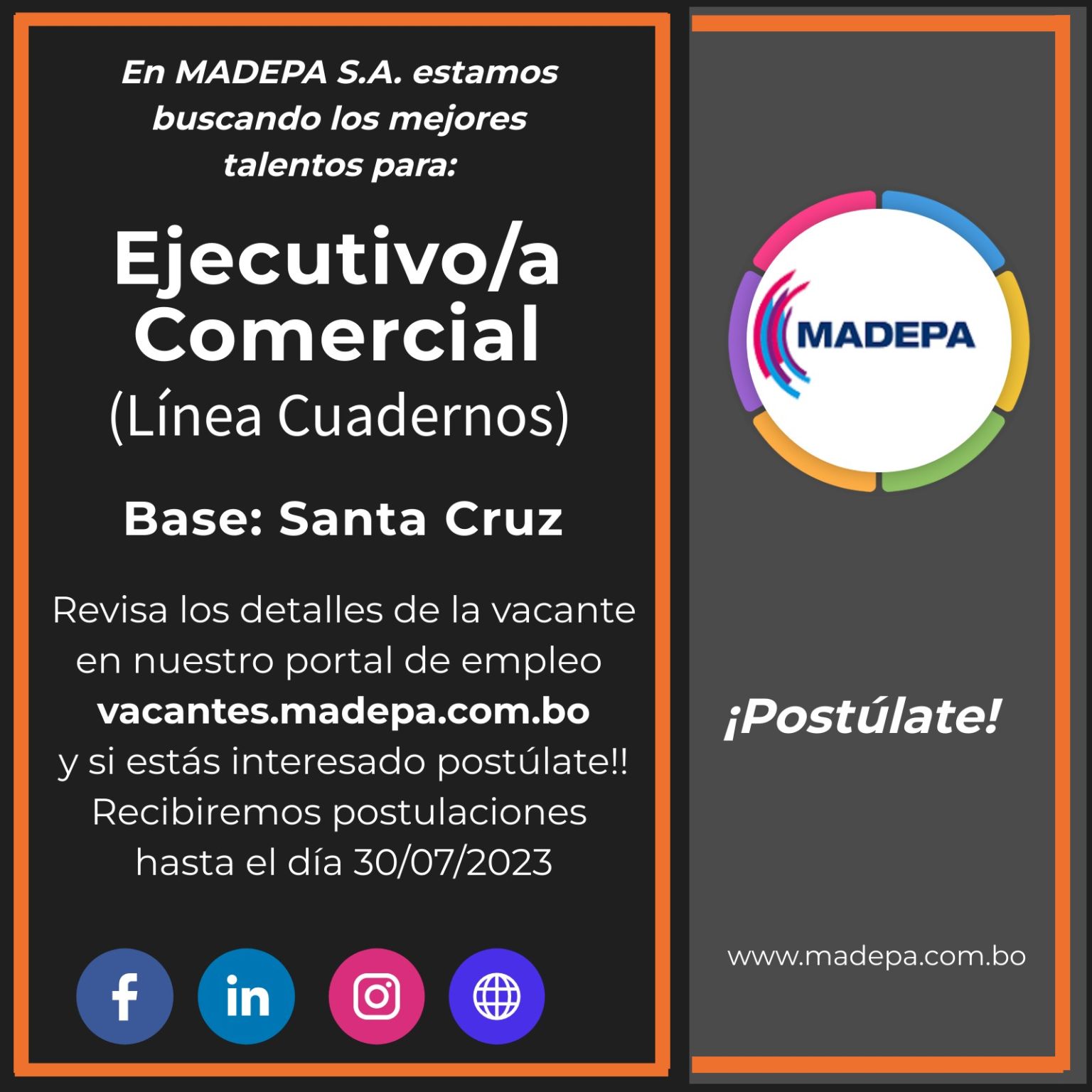 EJECUTIVO COMERCIAL | Trabajando Bolivia