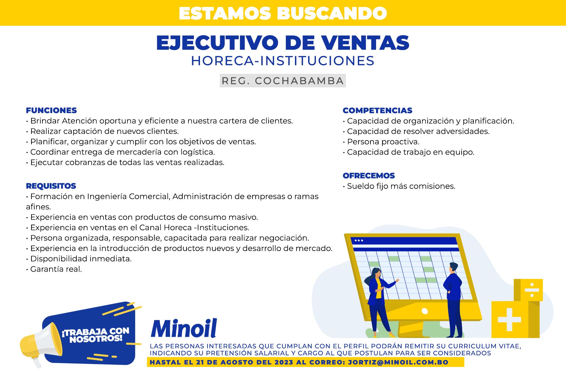 EJECUTIVO DE VENTAS | Trabajando Bolivia