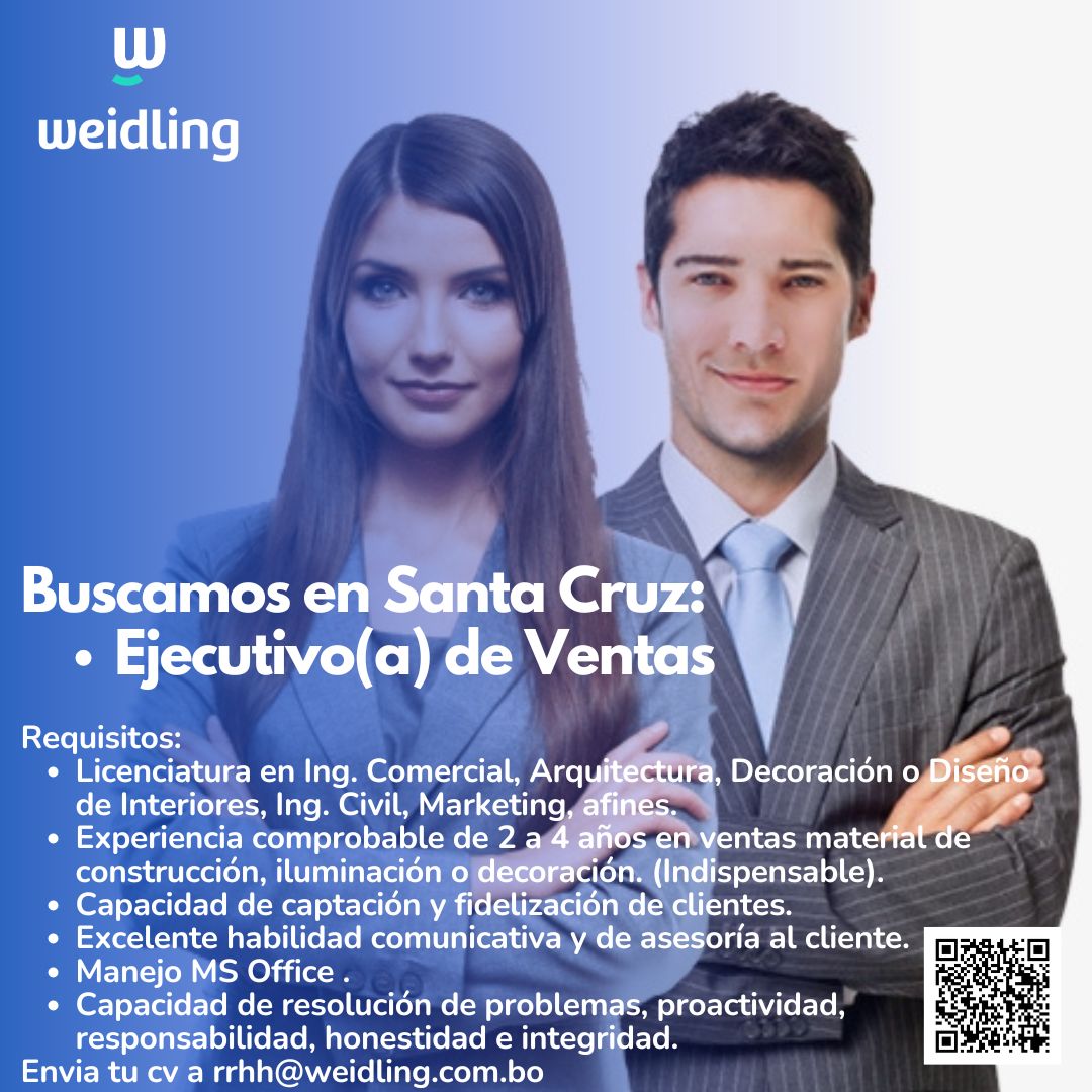 EJECUTIVO DE VENTAS | Trabajando Bolivia