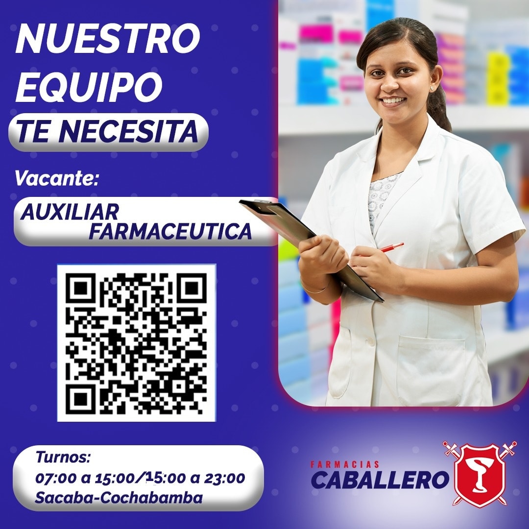 AUXILIAR FARMACEUTICA | Trabajando Bolivia