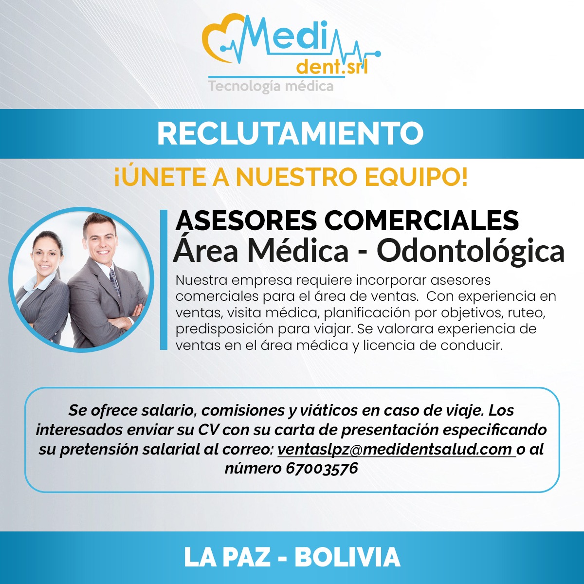 ASESORES COMERCIALES | Trabajando Bolivia