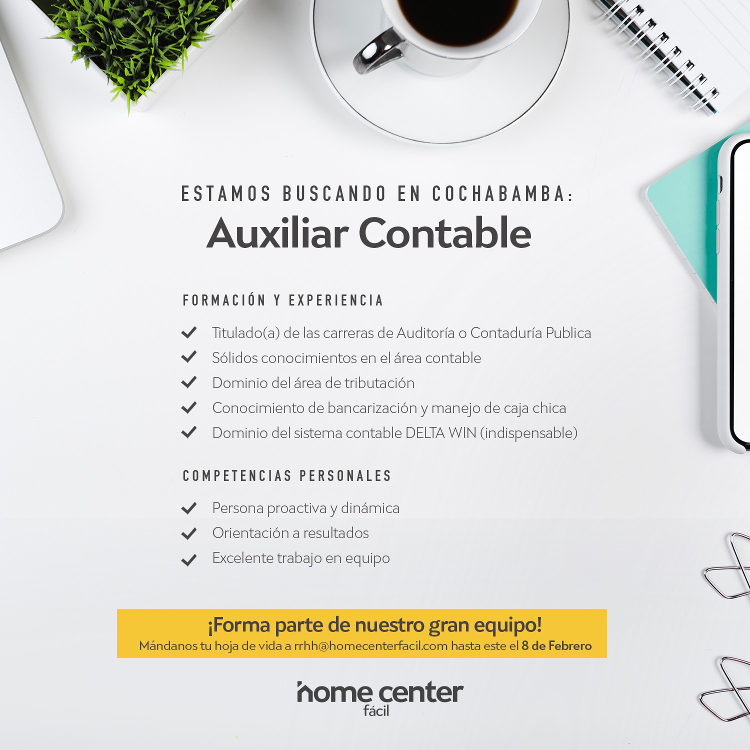 AUXILIAR CONTABLE | Trabajando Bolivia