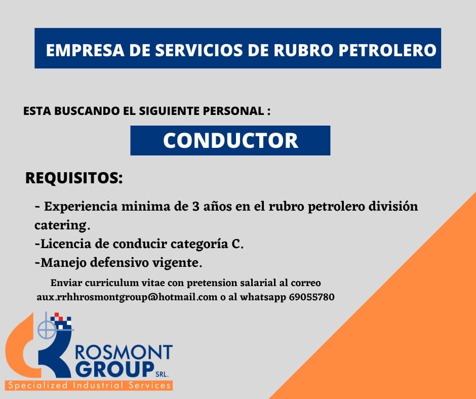 Conductor | Trabajando Bolivia