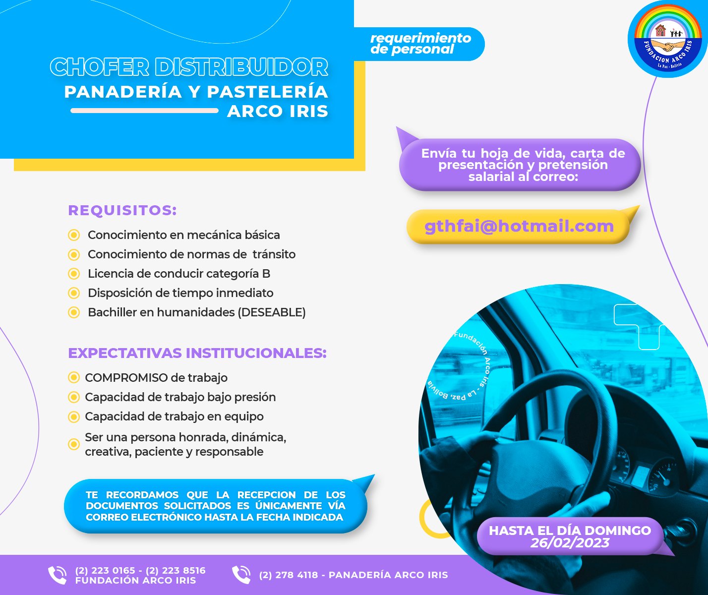 CHOFER DISTRIBUIDOR | Trabajando Bolivia