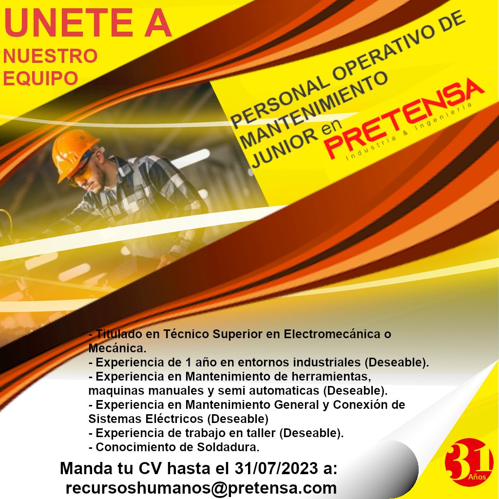 PERSONAL OPERATIVO DE MANTENIMIENTO JUNIOR | Trabajando Bolivia